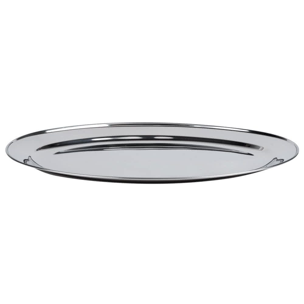 Stainless Steel Oval Platter, 18 x 12-Inch Serving Platter by Tezzorio