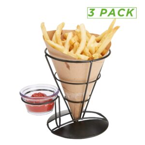 Mind Reader French Fry, Countertop Organizer, Kitchen Ketchup Holder, Metal, L x 5.31" W x 6.3" H, Set of, 5.25" x 6.75", Black