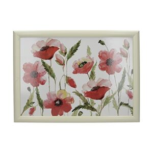 creative tops 5233429 watercolour poppy cushioned bean bag lap tray - multi-colour - 44 x 34 cm (17.5 x 13.5)