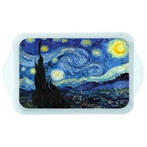 tray -"starry night" - by van gogh (tin) 8 1/4" x 5 1/2"