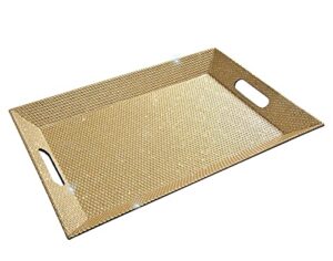 studio silversmiths 11x16 tray w handles gold