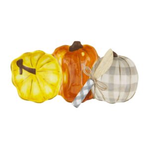 mud pie figural pumpkin triple dip set, 11" x 5", multi