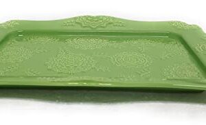 Temp-tations 11"x7" Cookie Sheet, Platter, Shallow Tray or Replacement Lid-It (Mila, Moroccan Green)