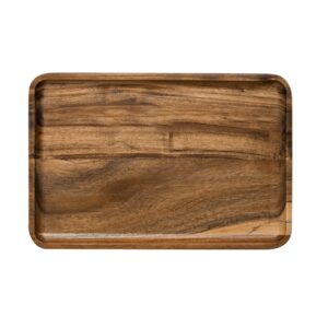 HomeImpel Wooden Platter, Wood Dinner Plates, Wooden Serving Tray, Wooden Dish for Sweets Fruit Dessert Food Appetizer Dessert Salad Cookie (30x20)