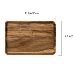 HomeImpel Wooden Platter, Wood Dinner Plates, Wooden Serving Tray, Wooden Dish for Sweets Fruit Dessert Food Appetizer Dessert Salad Cookie (30x20)