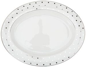 kate spade new york larabee road platinum 16" ovalplatter, 4.05 lb, metallic