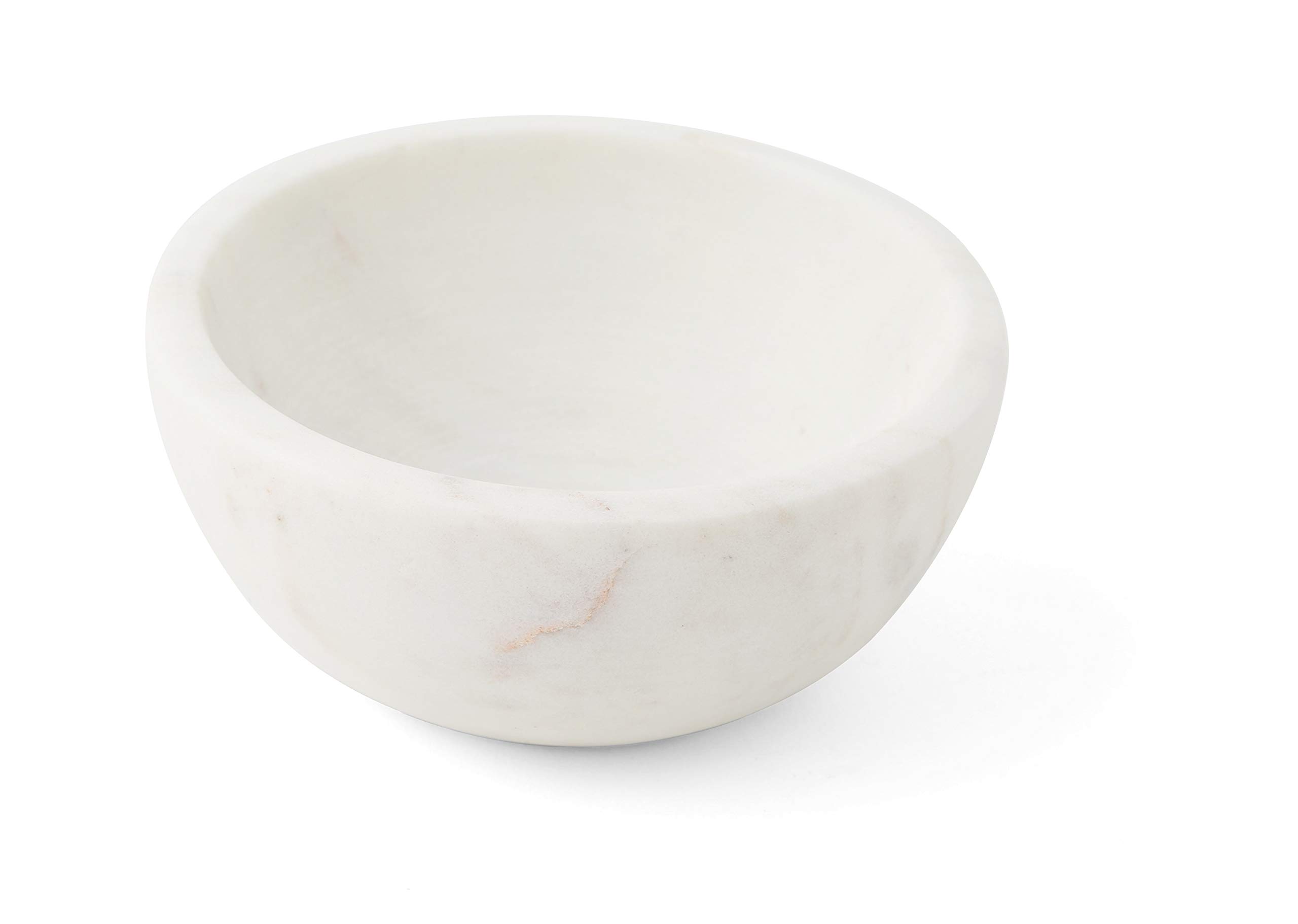 Thirstystone Natural White Marble Serving/Dip Bowl Holds up to 4 oz. Use as Dip Bowl or Condiment Bowl on Charcuterie Boards