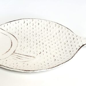 Sigrid Olsen Melamine Fish Serving Platter, 14 inches by 11 inches, White, 14x11