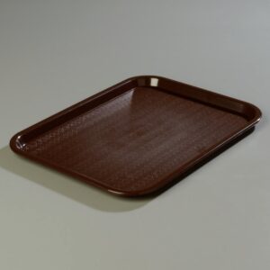 Carlisle FoodService Products CT121669 Café Standard Cafeteria / Fast Food Tray, 12" x 16", Chocolate (Pack of 24)