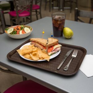 Carlisle FoodService Products CT121669 Café Standard Cafeteria / Fast Food Tray, 12" x 16", Chocolate (Pack of 24)