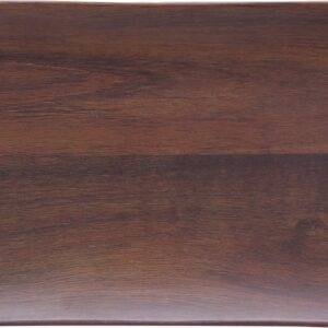 Carlisle FoodService Products Epicure Plastic Tray, 14.75" x 6.75", Dark Woodgrain