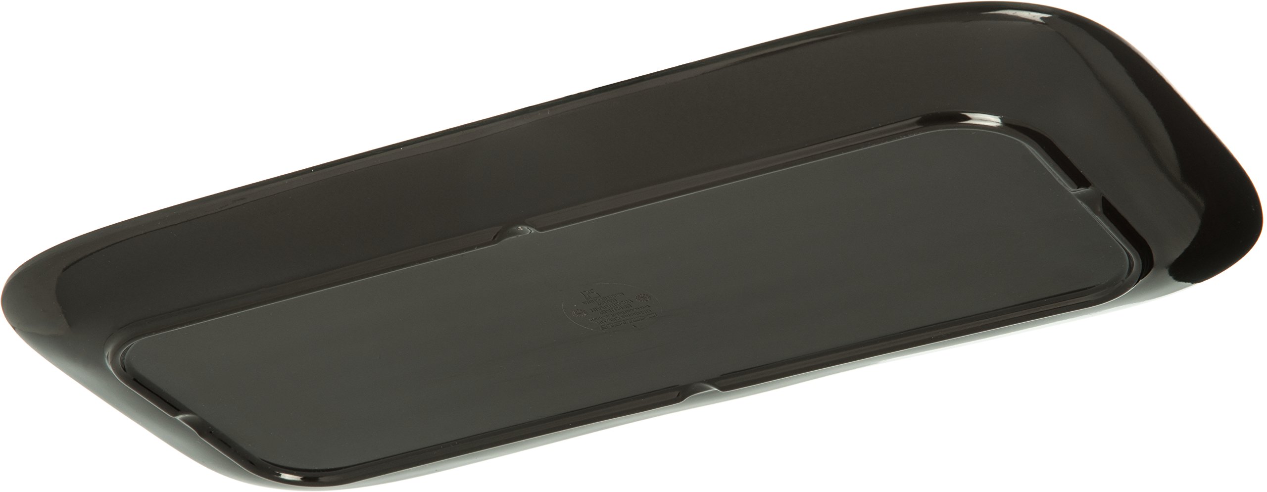 Carlisle FoodService Products Epicure Plastic Tray, 14.75" x 6.75", Dark Woodgrain