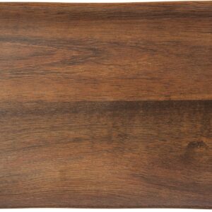 Carlisle FoodService Products Epicure Plastic Tray, 14.75" x 6.75", Dark Woodgrain