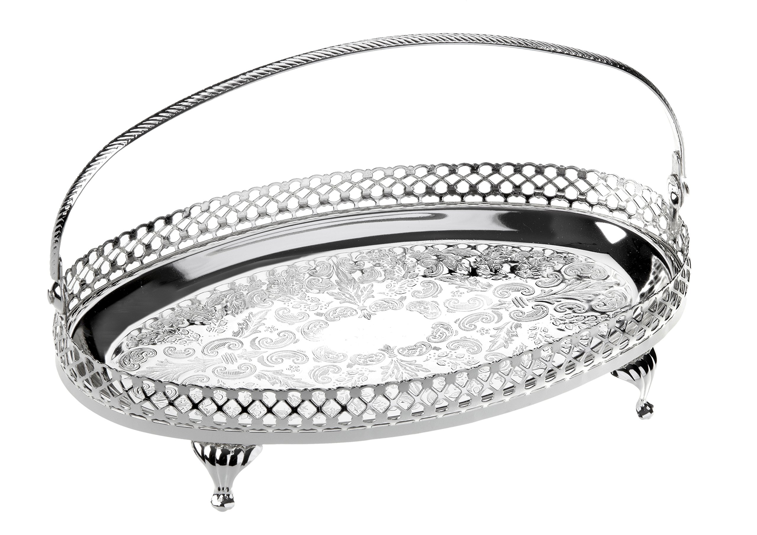 Oval Gallery Tray - Silver Plated