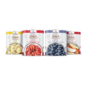 ReadyWise Simple Kitchen Fruit Bowl Mix - Freeze-Dried Berries, Apples and Banana Chips - Long-Term Emergency Food