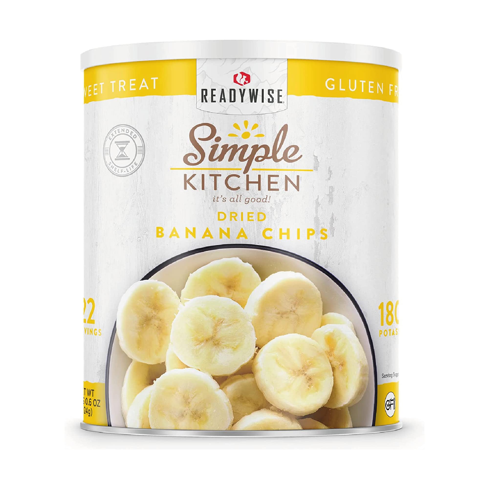 ReadyWise Simple Kitchen Fruit Bowl Mix - Freeze-Dried Berries, Apples and Banana Chips - Long-Term Emergency Food