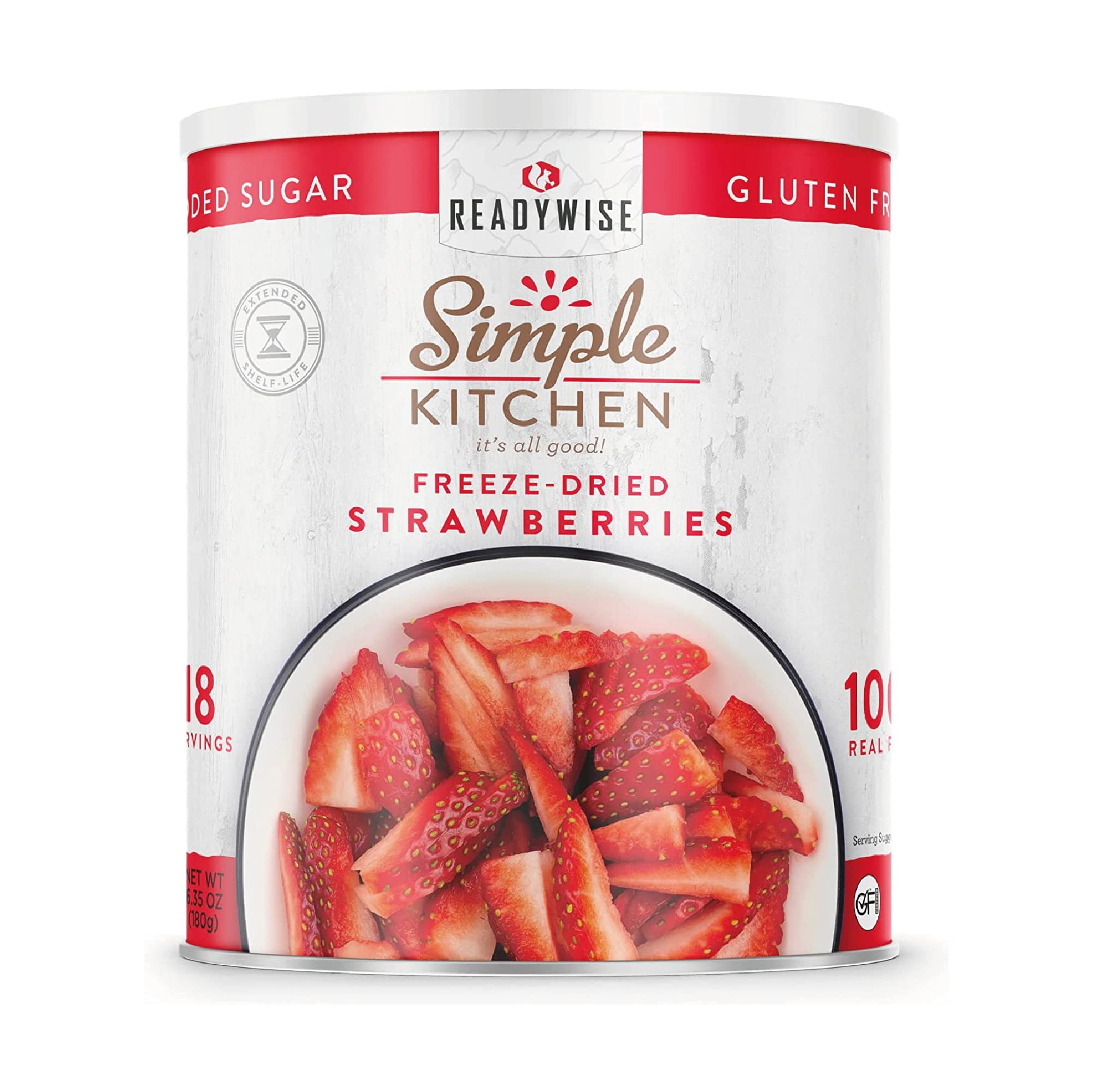 ReadyWise Simple Kitchen Fruit Bowl Mix - Freeze-Dried Berries, Apples and Banana Chips - Long-Term Emergency Food