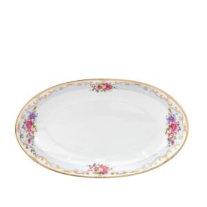 royalty porcelain 'ruby rose' serving platter 24k gold (10 oval)