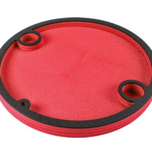 Polar Whale Floating Breakfast Table Serving Buffet Red and Black Round Tray Drink Holders for Swimming Pool Beach Party Float Lounge Refreshment Durable Foam UV Resistant with Cup Holders 24 Inches