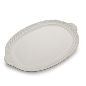 mikasa italian countryside handled oval serving platter, 19.5-inch