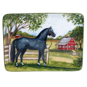 certified international clover farm rectangular platter, 16",