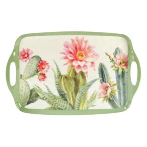 certified international desert beauty melamine rectangular tray with handles, 19-inch length multicolor