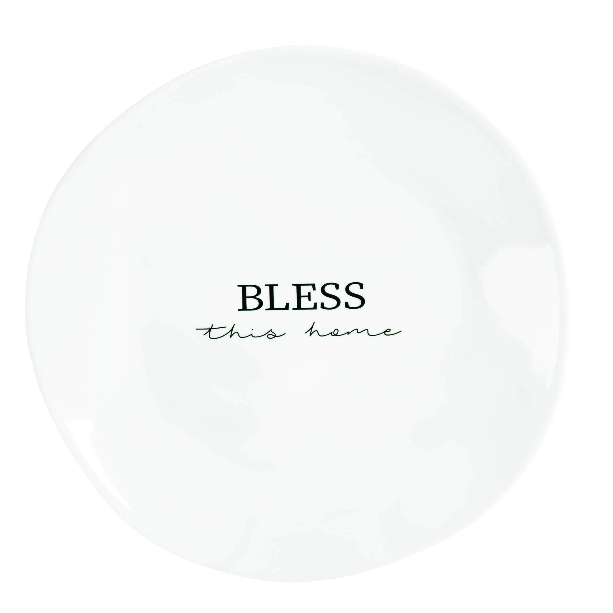 Bless this home 10.25 x 10.25 Melamine Decorative Serving Platter