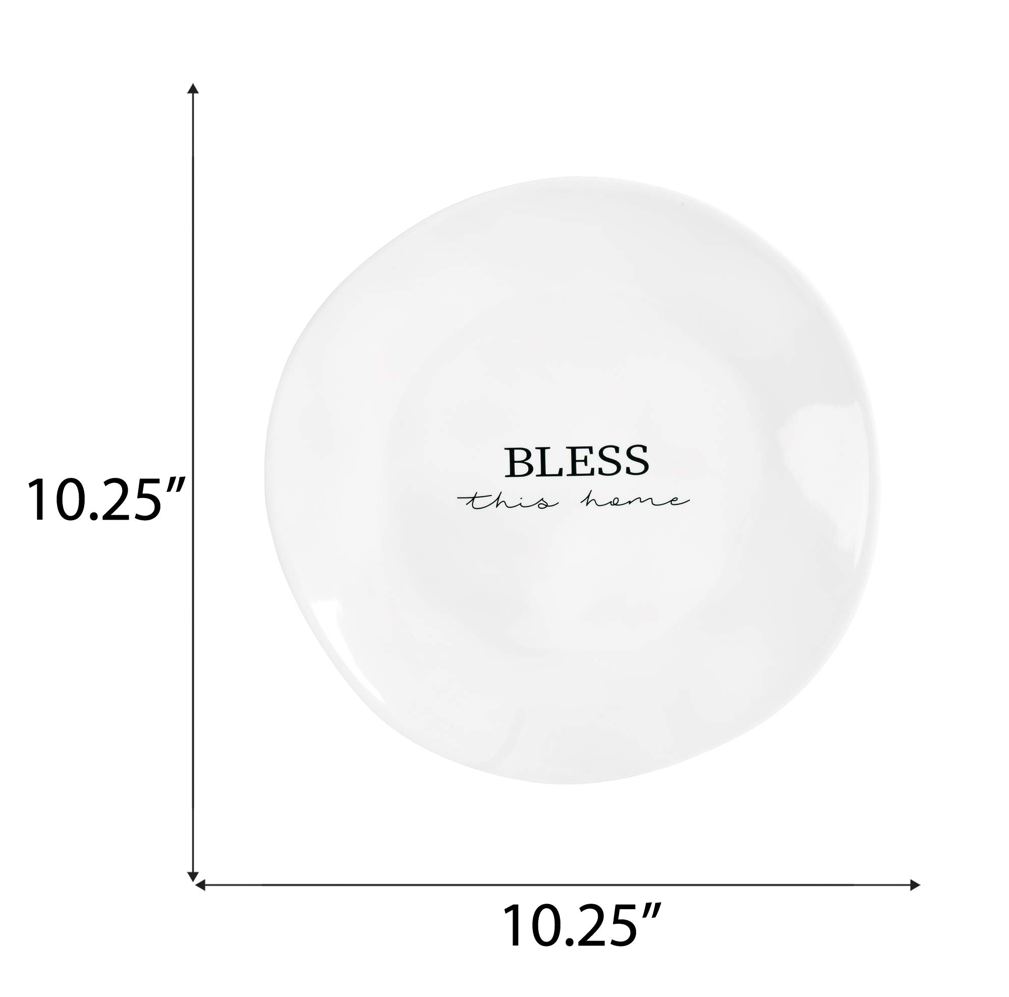 Bless this home 10.25 x 10.25 Melamine Decorative Serving Platter