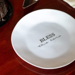 Bless this home 10.25 x 10.25 Melamine Decorative Serving Platter