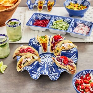 Sur La Table El Mar Melamine Taco Serve Platter, Blue