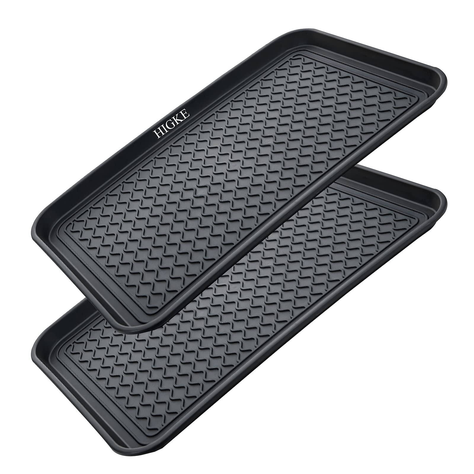 Boot Tray for Entryway Indoor, 2Pack Anti-Slip Large Shoe Tray, Multi-Purpose Rubber Shoe Drip Trays for Dog and Cat Food Bowls