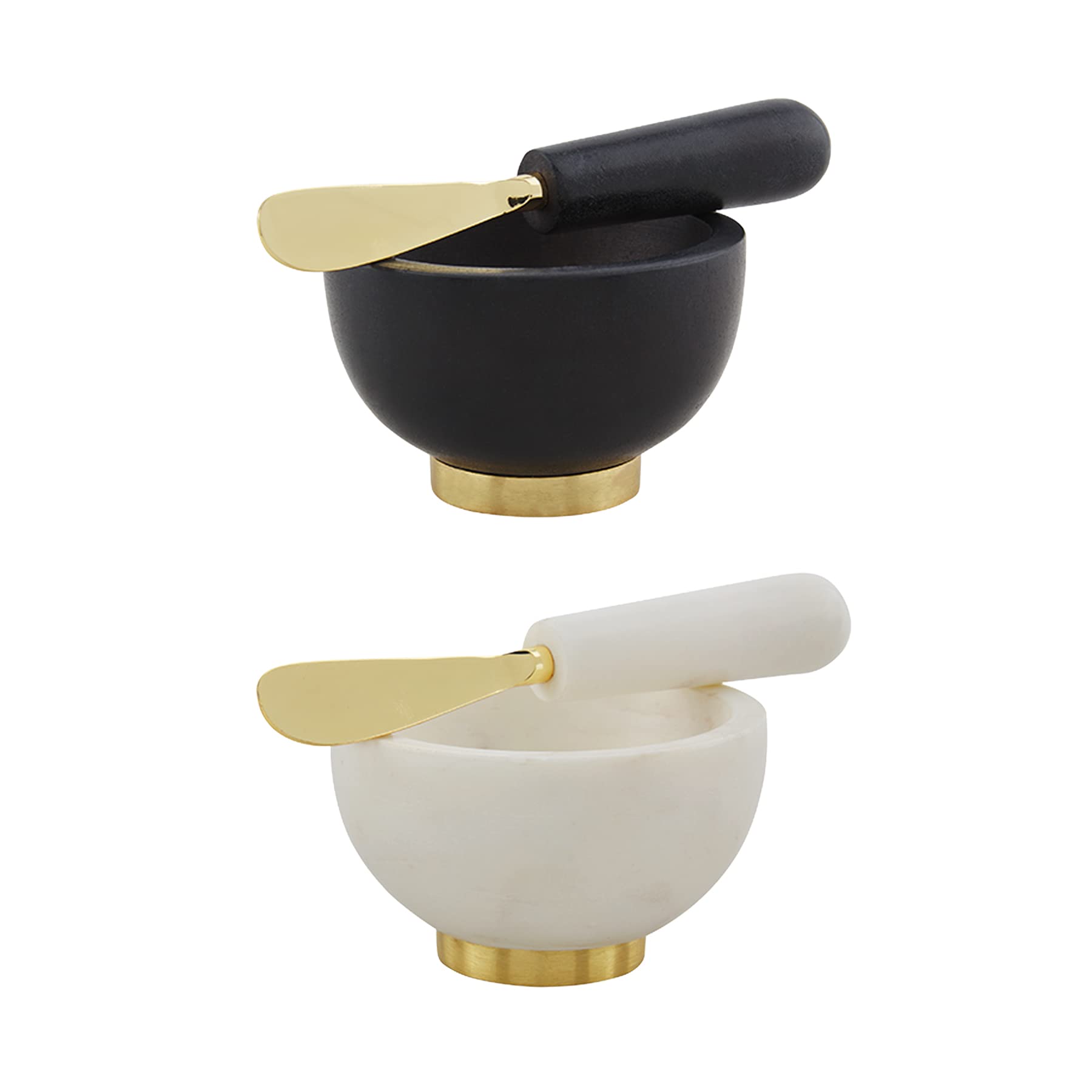 Mud Pie Marble Dip Bowl Set, Black