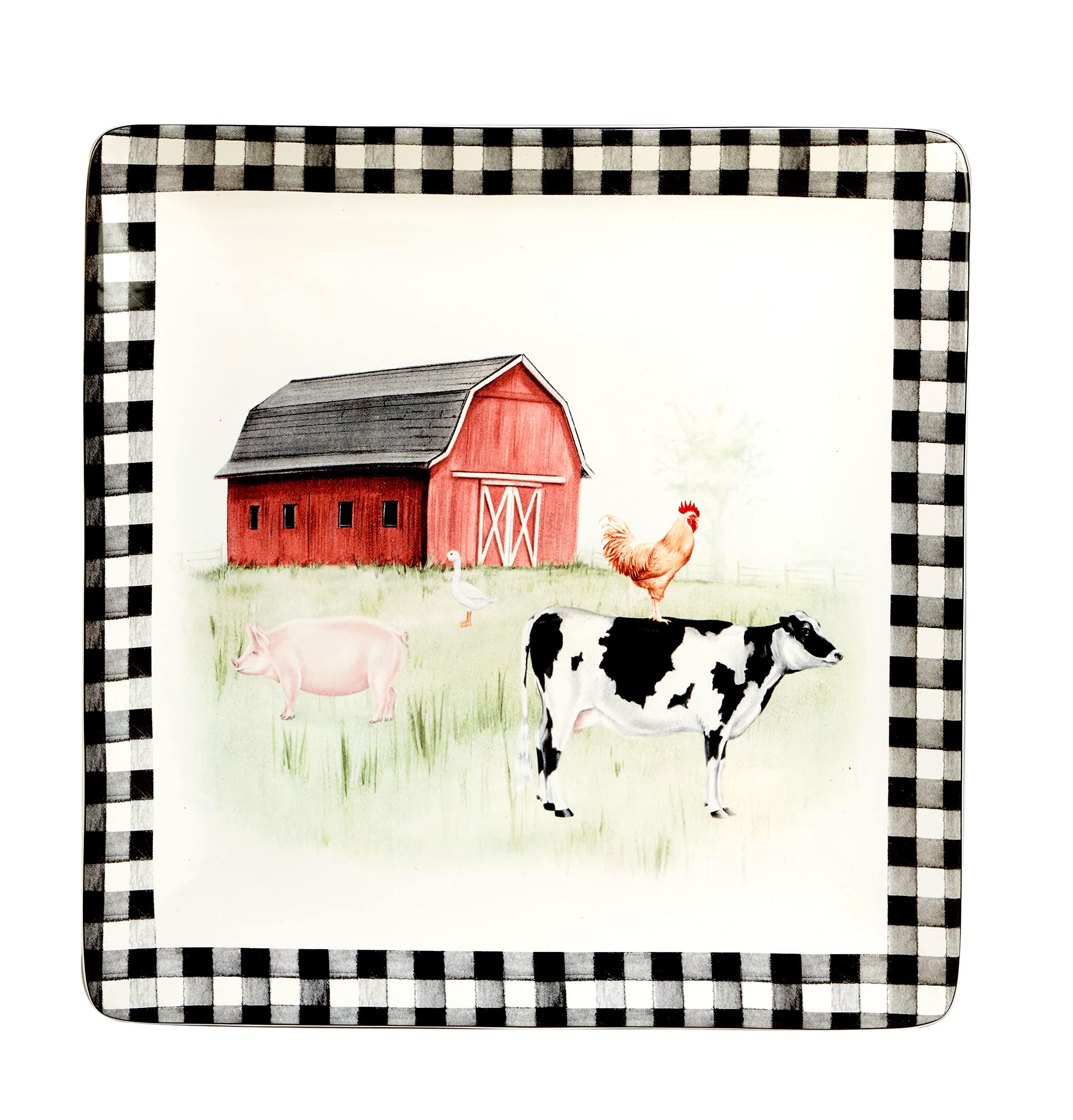 Certified International On The Farm Square Platter Large