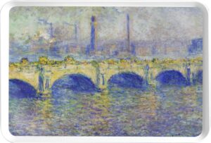 waterloo bridge by claude monet serving tray