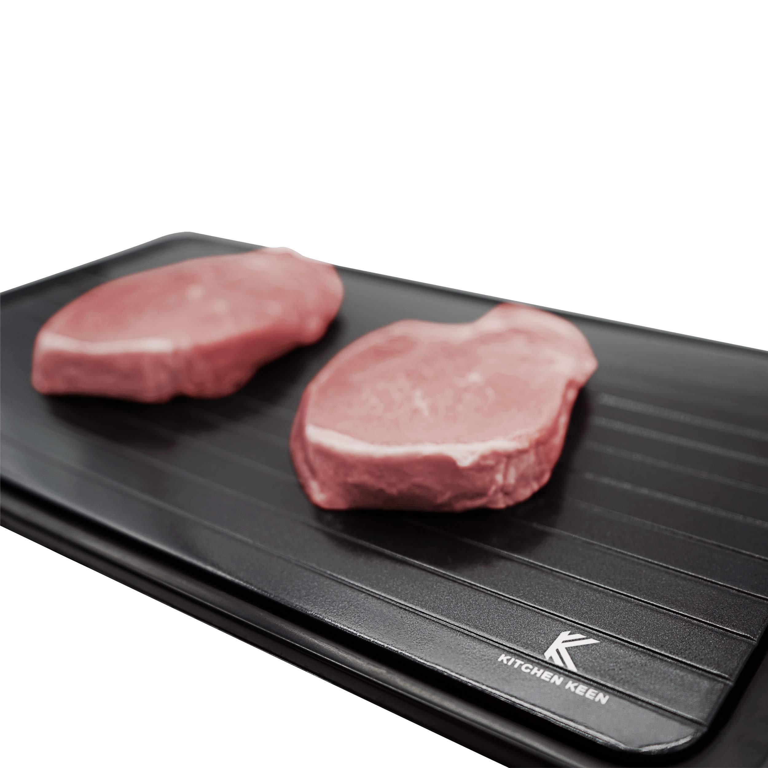 Kitchen Keen Defrosting Tray with Drip Tray | Defrost Frozen Food | Extra Large Size (14" x 8")