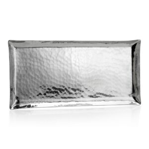 mary jurek design aurora stainless steel rectangular tray, 13-inch-by-6.5-inch