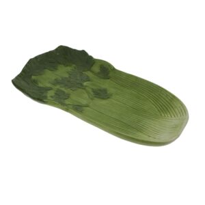 rectangular ceramic serving platter vegetable themed - celery