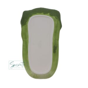 Rectangular Ceramic Serving Platter Vegetable Themed - Celery