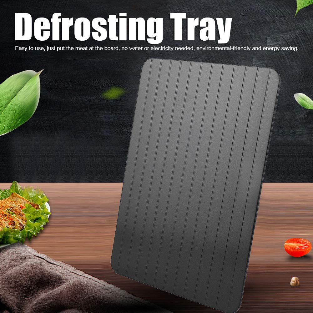 Thaw Food Plate Board,Meat Fast Defrosting Tray,Quick Defrost Kitchen Tool,Defrosting Frozen Food Faster,Thaw Master,Non Stick Coated Thawing Board for Frozen Meat and Food, Defrosting Tray Bo