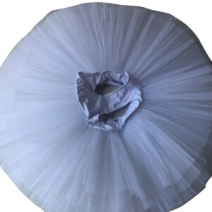 WOOSUN Women Professional Ballet Tutu Skirt 5 Layers Hard Organdy Platter Dance Pancake Tutus Skirts White