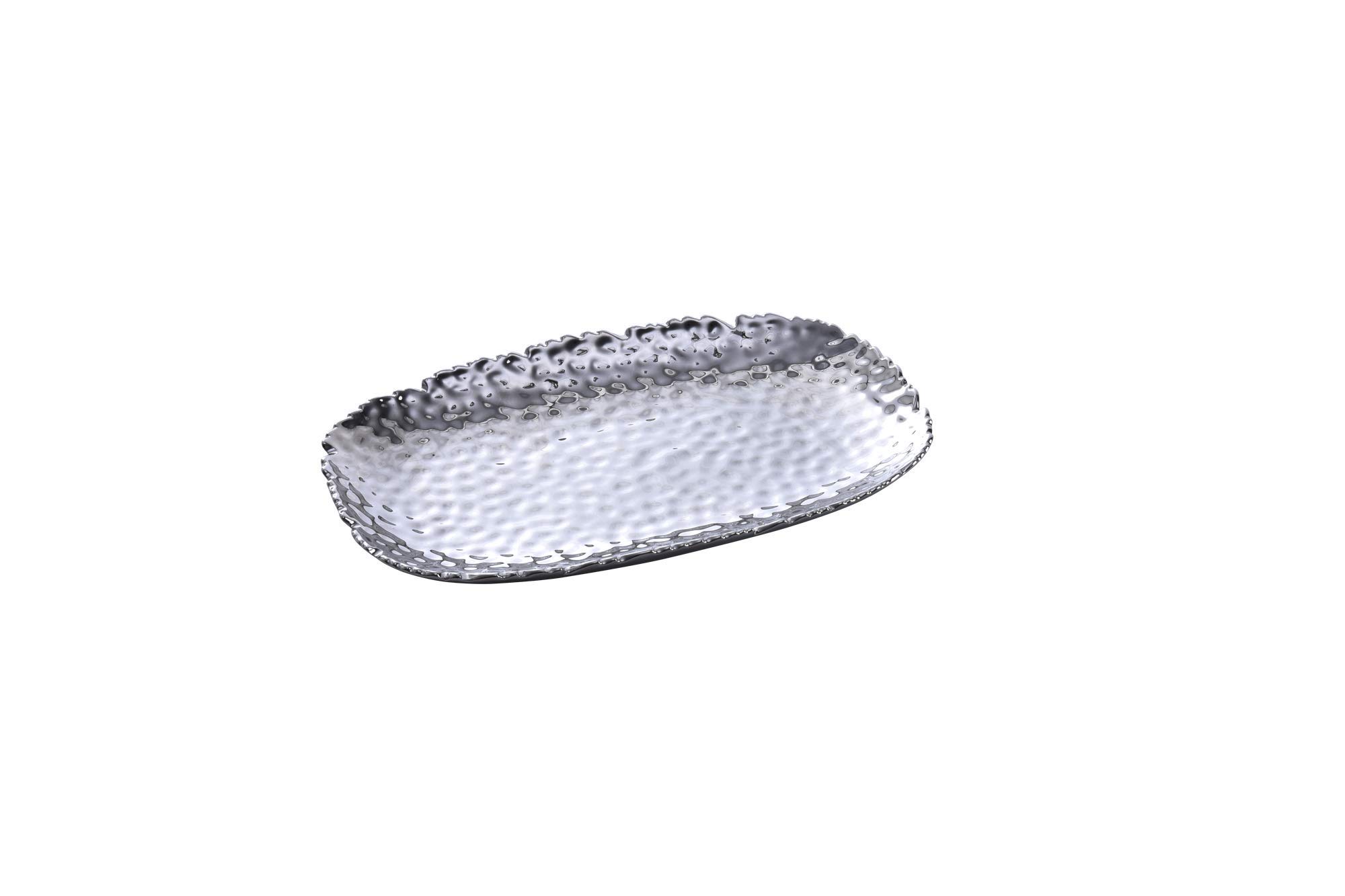 Pampa Bay Millennium Titanium-Plated Porcelain 11-inch Platter, Silver