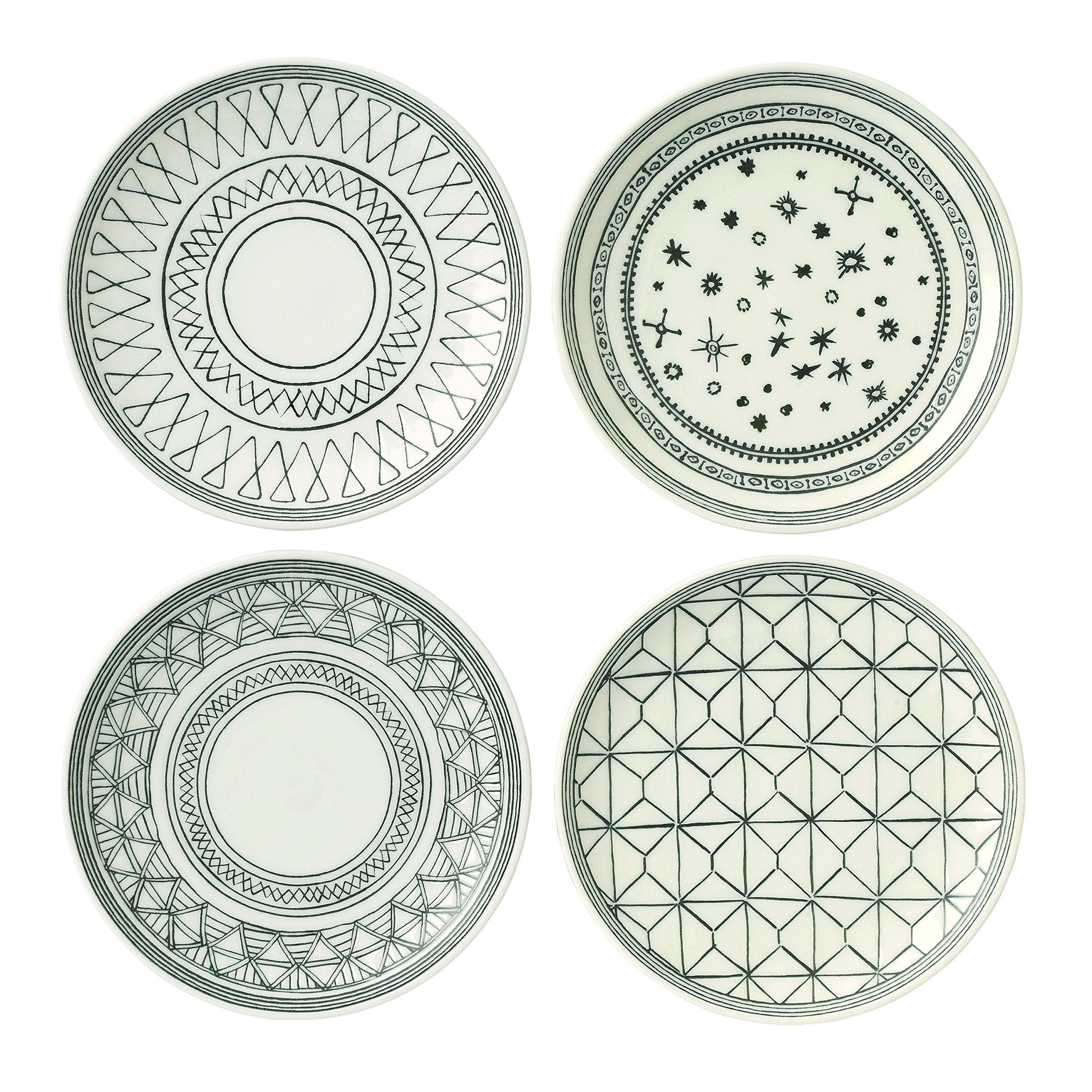 Royal Doulton Charcoal Grey Accent Plates, 6", Multicolor