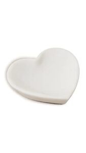 the little market women's marble heart dish, white marble, one size