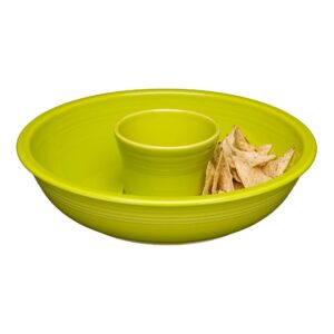 homer laughlin fiesta lemongrass (2 pc) chip & dip set