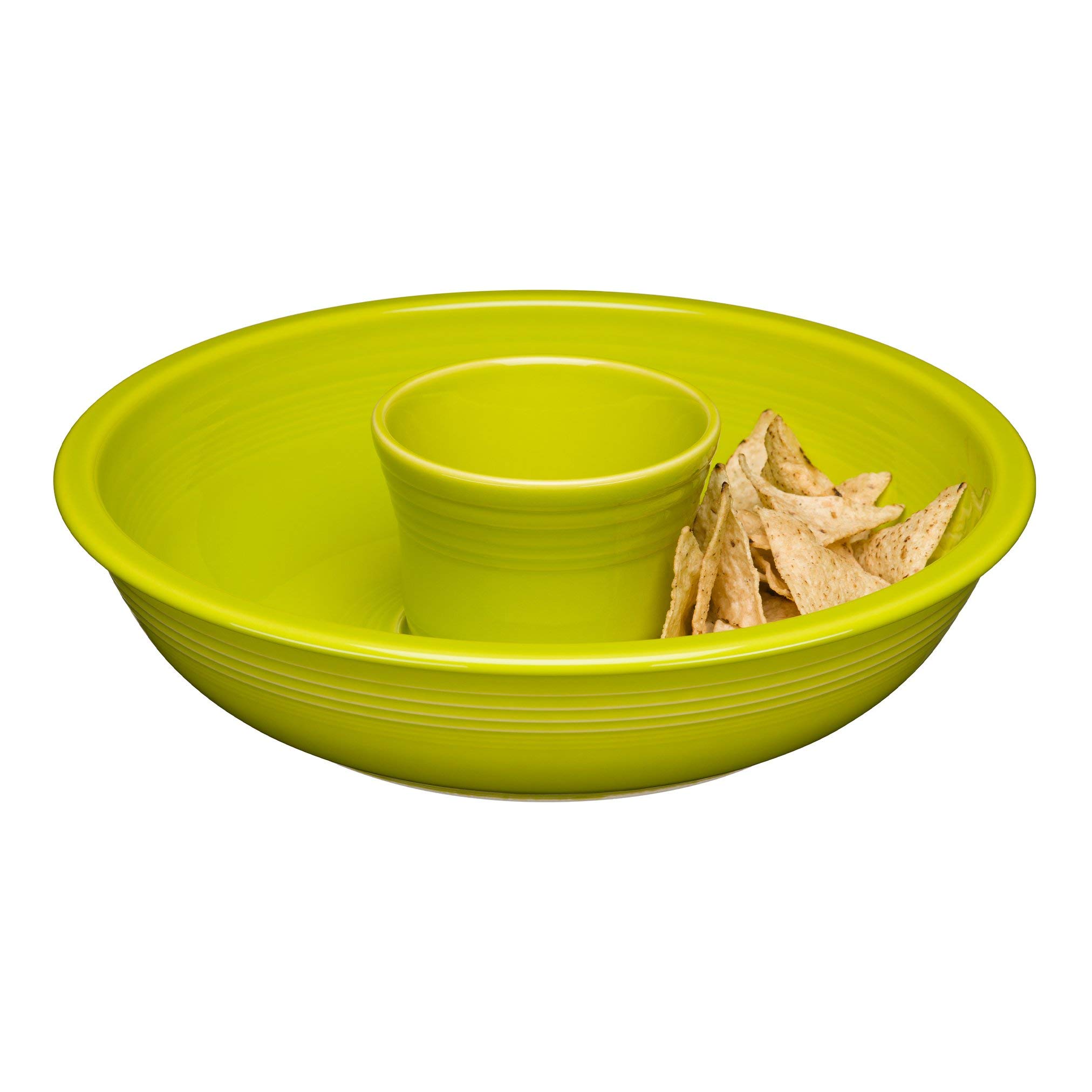 Homer Laughlin Fiesta Lemongrass (2 Pc) Chip & Dip Set