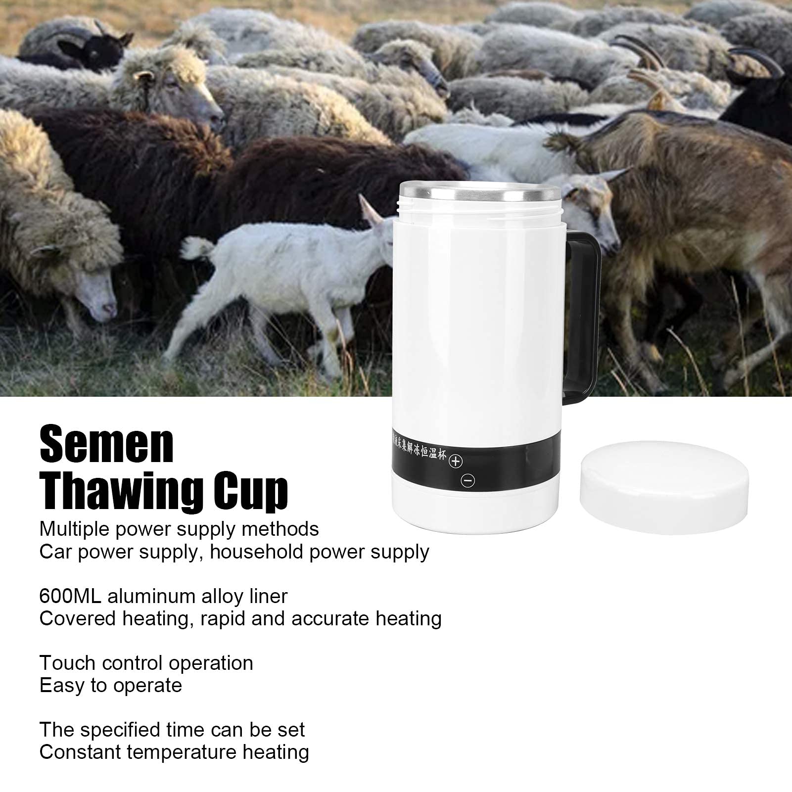 Semen Thawing Cup, Multi‑temperature Adjustment and Convenient Frozen Sperm Thawing Cup Multi‑temperature Independent for Livestock Pig Cattle Sheep