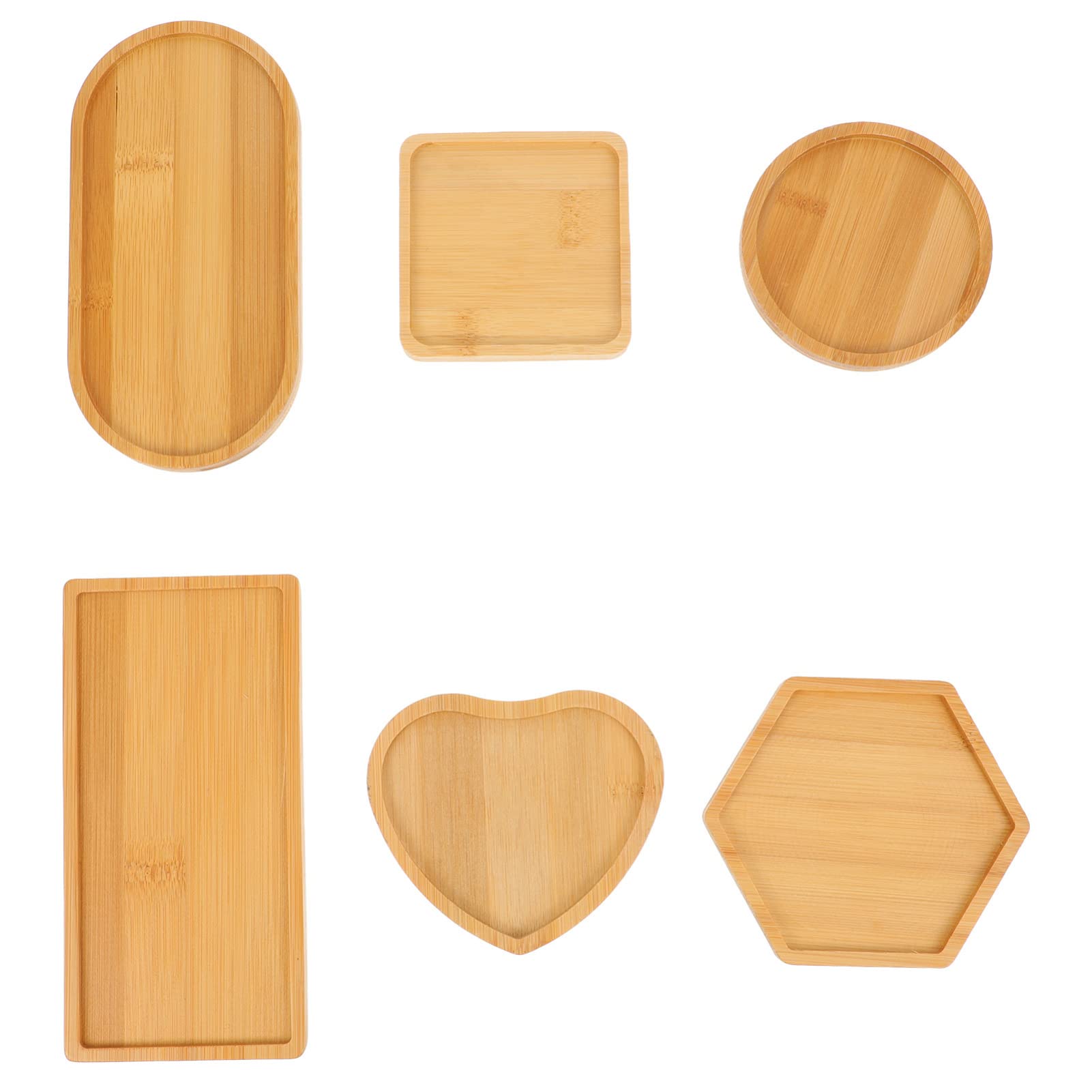 Didiseaon Wooden Tray Fillable Mosaic Trays Art Tray for DIY Plate Ornaments Making Crafts (6pcs)