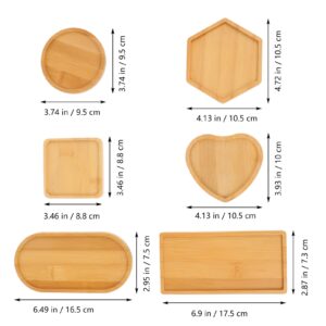 Didiseaon Wooden Tray Fillable Mosaic Trays Art Tray for DIY Plate Ornaments Making Crafts (6pcs)