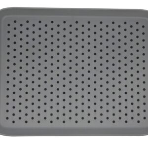 ChopMaster Rectangular Anti Slip Serving Tray with Handle (Large, Grey)