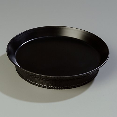 Carlisle FoodService Products 652703 WeaveWear Round Serving Basket, 10", Black (Pack of 12)